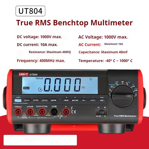 Bench Top Digital Multimeter 1000V 10A Ohm Capacitance Temp Tester UT ...