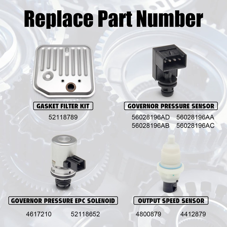 Governor Pressure Solenoid Sensor Transmission Kit For Dodge 4617210 ...