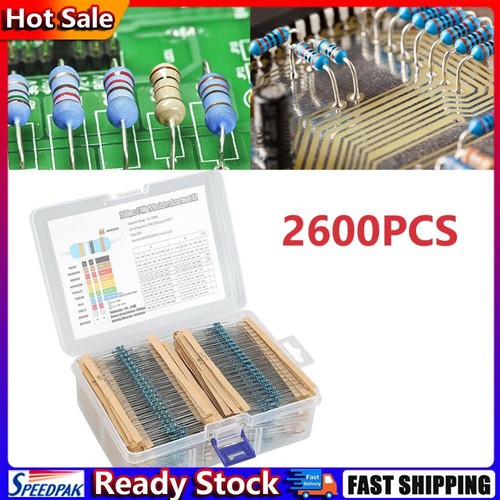 2600pcs Resistor Kit PTC UHF 0.25W Resistors Assorted Pack Kit with ...