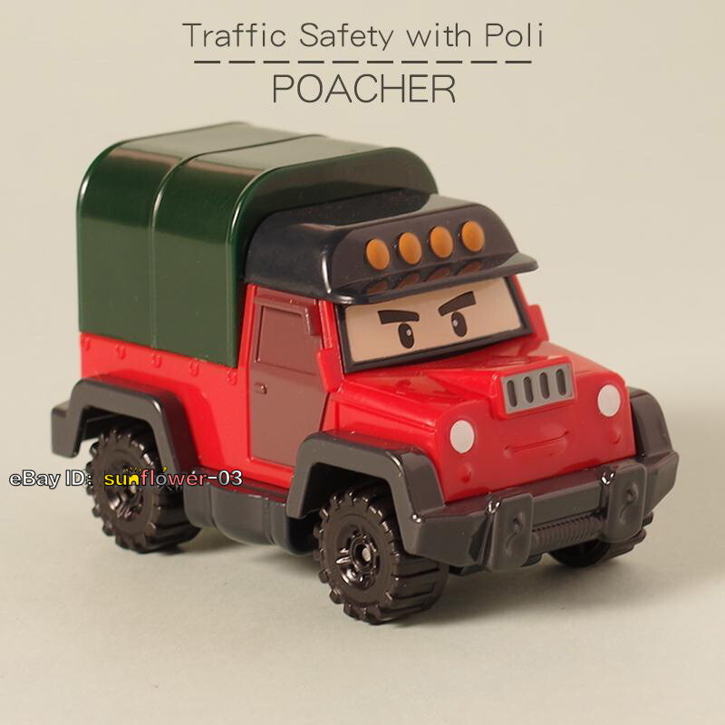 Robocar POLI AMBER ROY HELLY MARK BUCKY Pull-Back Vehicle Mini Alloy ...