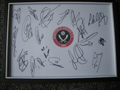 SHEFFIELD UNITED F.C FRAMED A4 HAND SIGNED 2025 SQUAD SHEET ( 2) | eBay UK