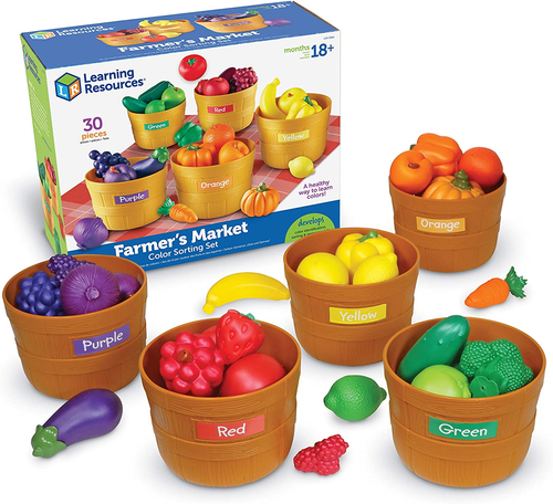 Learning Resources Farmer'S Market Color Sorting Set - Play Food for ...