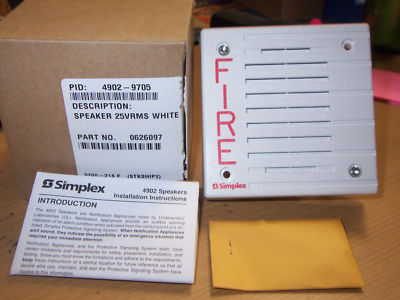 NEW SIMPLEX 4902-9705 25 VRMS SQUARE SPEAKER WHITE fire alarm horn | eBay