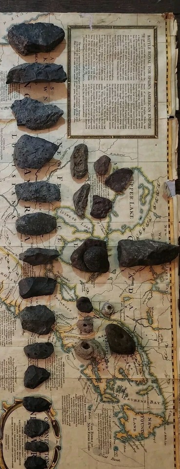 Lot Of Eastern Native American Axe Heads Spear Stones & Pots, (Old ...