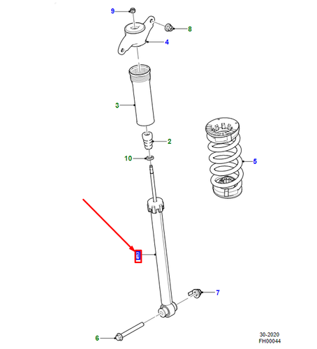 JAGUAR XF X260 Rear Shock Absorber T2H30190 NEW GENUINE | eBay UK