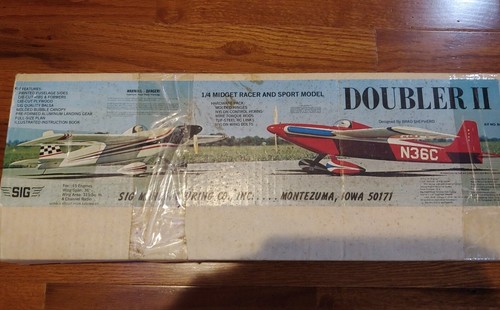 SIG RADIO CONTROL FLYING MODEL AIRPLANE KIT Doubler II RC-40 Brad ...