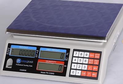 Part Counting Scale 50 lb X 0.001 lb/ 20 kg x 0.5 g, Pan 11"x8.5 ...
