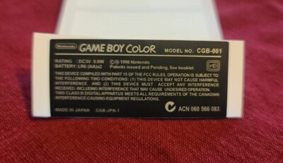 Gameboy Color GBC Back Sticker Replacement | eBay