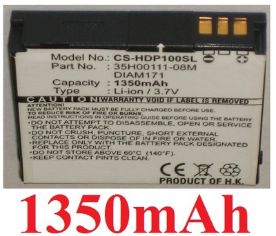 Battery 1350mAh Type 35H00111-08M DIAM171 for O2 XDA Diamond Pro, Serra ...