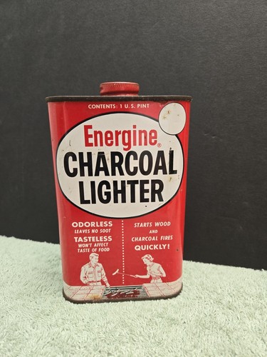 Vintage Energine Charcoal Lighter 1 Pint Metal Advertising Tin Can | eBay