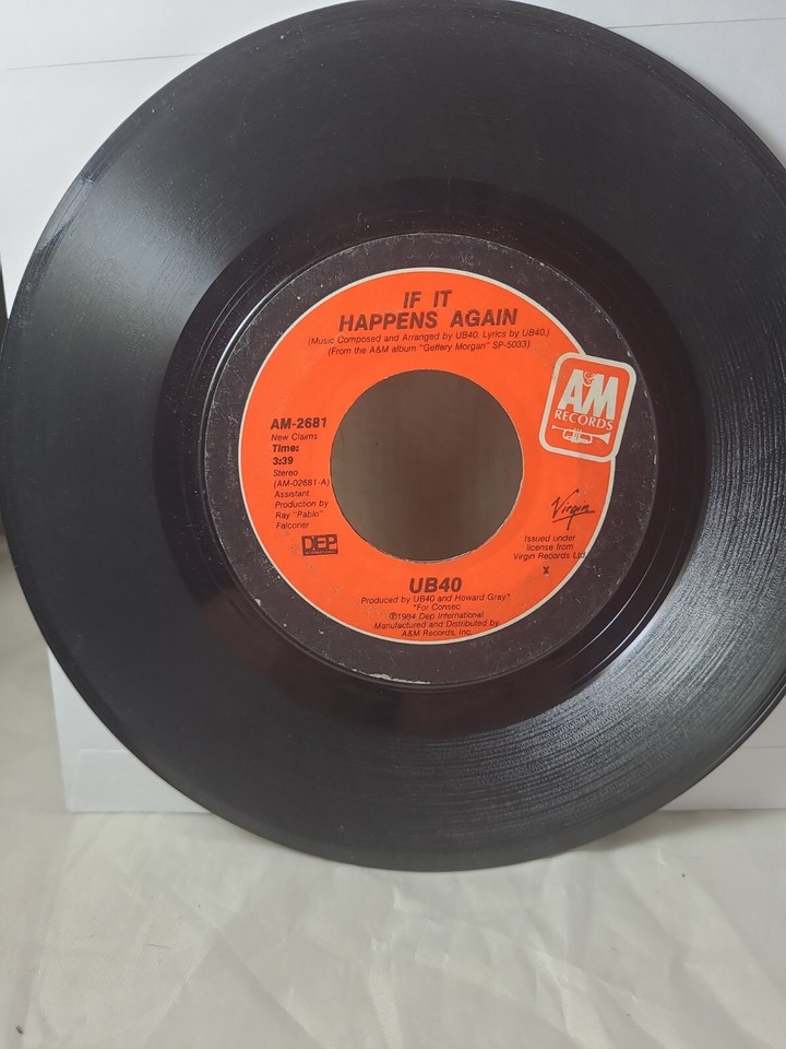 UB40 - If It Happens Again 45 (EX/EX)- A&M Records AM-2681 | eBay