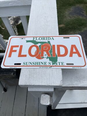 Florida Sunshine State Vanity Booster license plate embossed metal | eBay