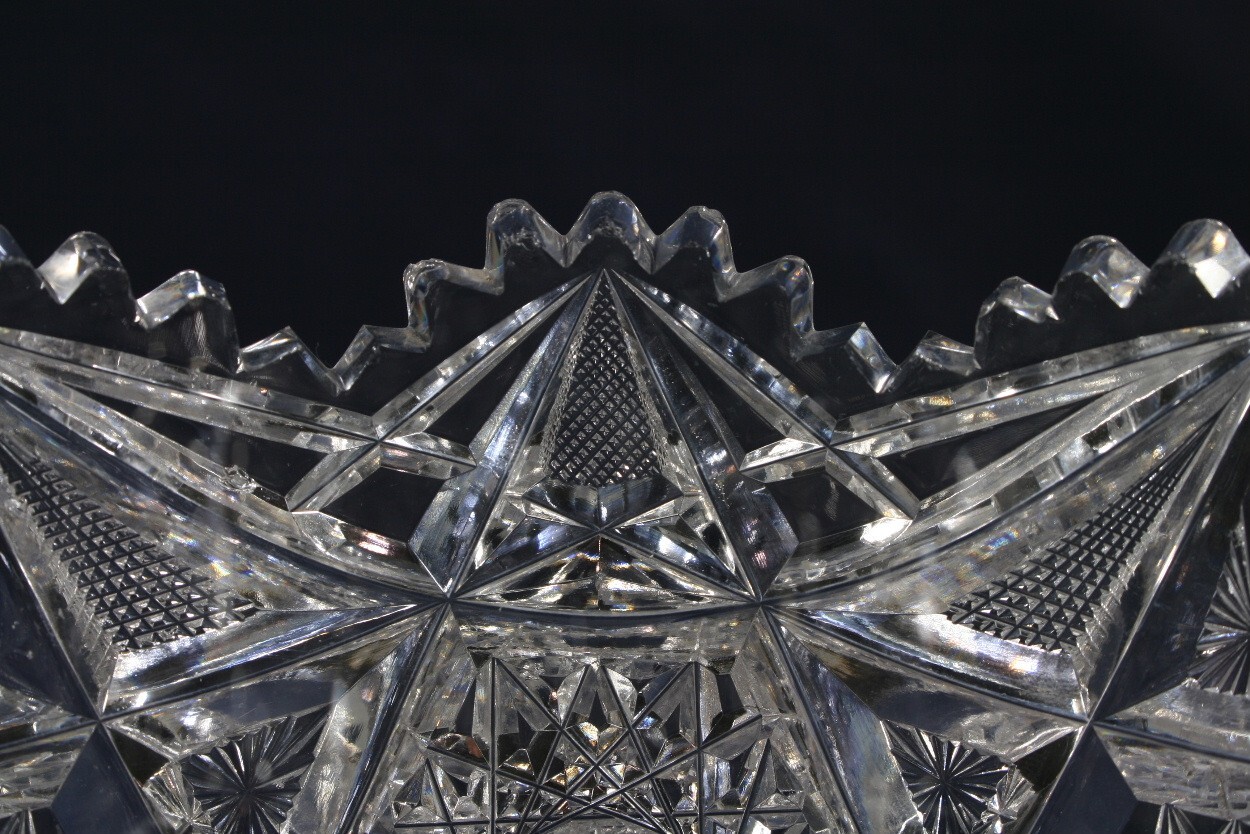 LIBBEY AMERICAN BRILLIANT CUT GLASS COLONNA BOWL-USA | eBay