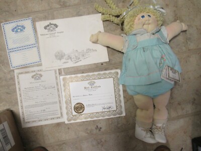 Old Doll - Cabbage Patch - Selma Belle - 21 1/2" Tall - With Adoption ...