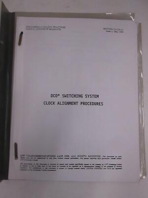 Stromberg-Carlson DCO Switching System Clock Alignment Procedures, Used | eBay