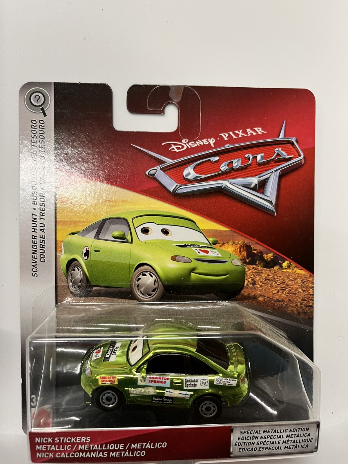 DISNEY PIXAR CARS "METALLIC NICK STICKERS" NEW IN PACKAGE, SHIP WORLDWIDE