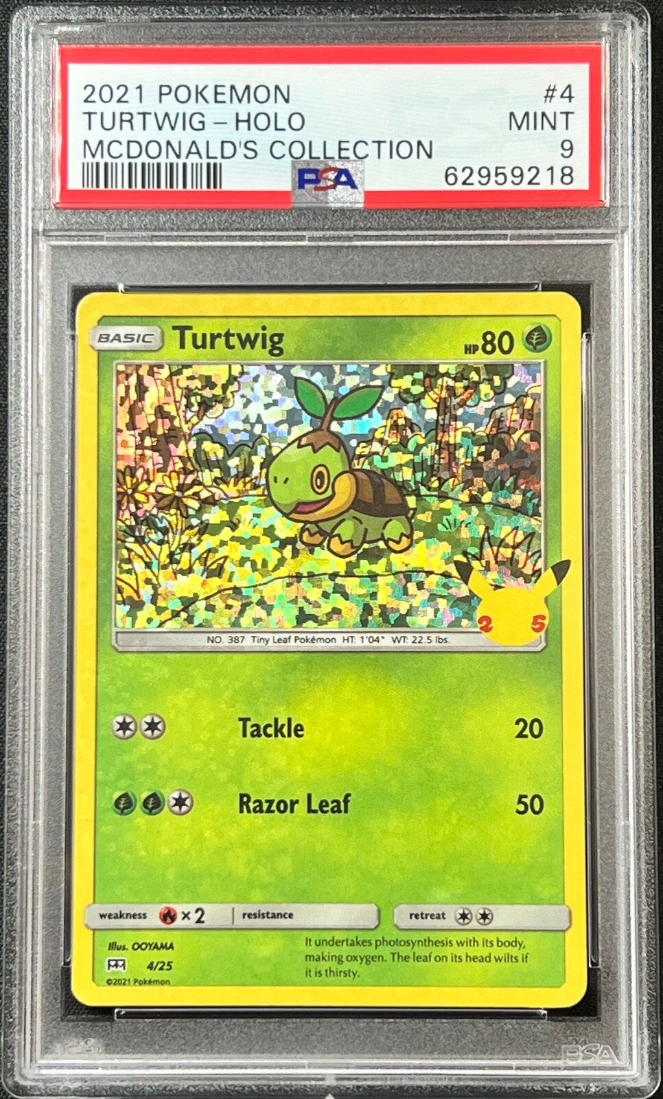 2021 Pokemon McDonald's Collection 25th Anniversary Holo Turtwig # 4 ...