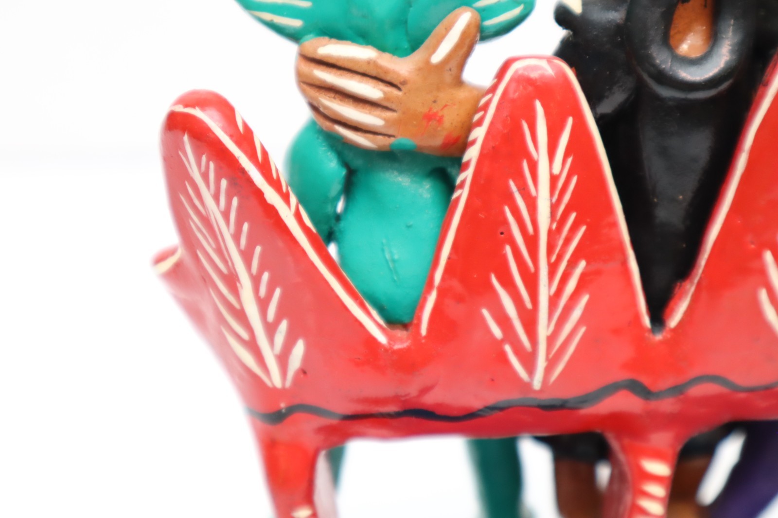 VTG Ocumicho Pottery Mexican Folk Art Nativity 3 Diablo Sculpture ...