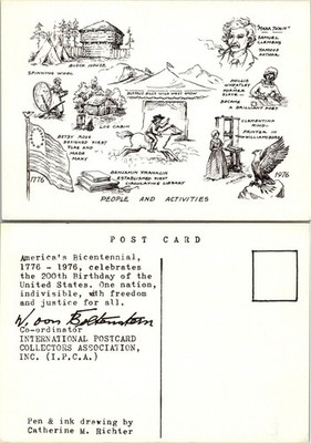 America's Bicentennial People and Activities Mark Twain Betsy Ross VTG ...