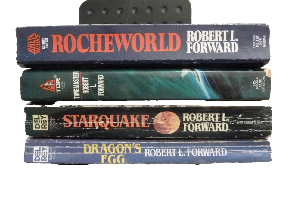 FOUR (4) ROBERT L. FORWARD MMPB: Dragon's Egg; Rocheworld; Starquake ...