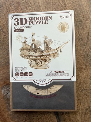 Rolife Robotime 3D Wooden Puzzle Sailing Ship TG305 Model Kit 118 Pieces DIY | eBay