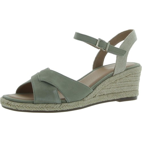 Easy Spirit Womens Shandra Green Wedge Sandals Shoes 11 Wide (C,D,W) BHFO 4590 | eBay