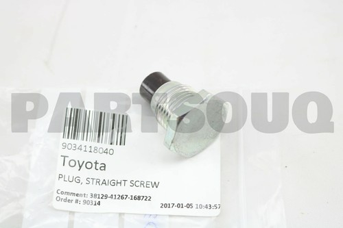 9034118040 Genuine Toyota PLUG (FOR REAR AXLE HOUSING DRAIN) 90341 ...