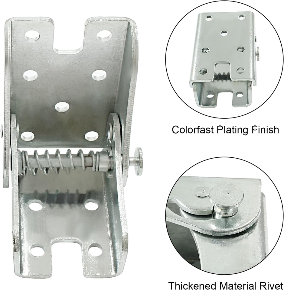 4Pcs Folding Hinge Bracket, Self Locking Hinges 90 Degree Foldable ...
