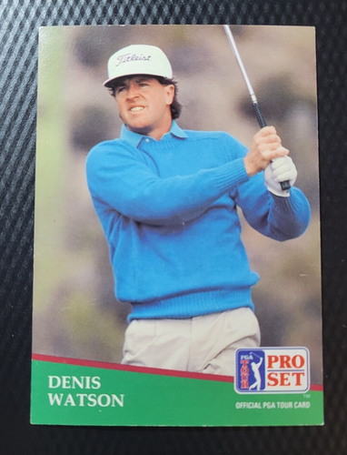 1991 Pro Set Official PGA Tour DENIS WATSON 1990 Golfing Stats ROOKIE Card #63 | eBay