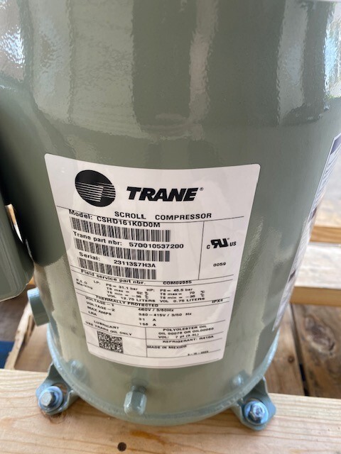 TRANE 13.4 Ton COMPRESSOR CSHD161K0D0M COM-9985 COM09985, 570010537200 ...