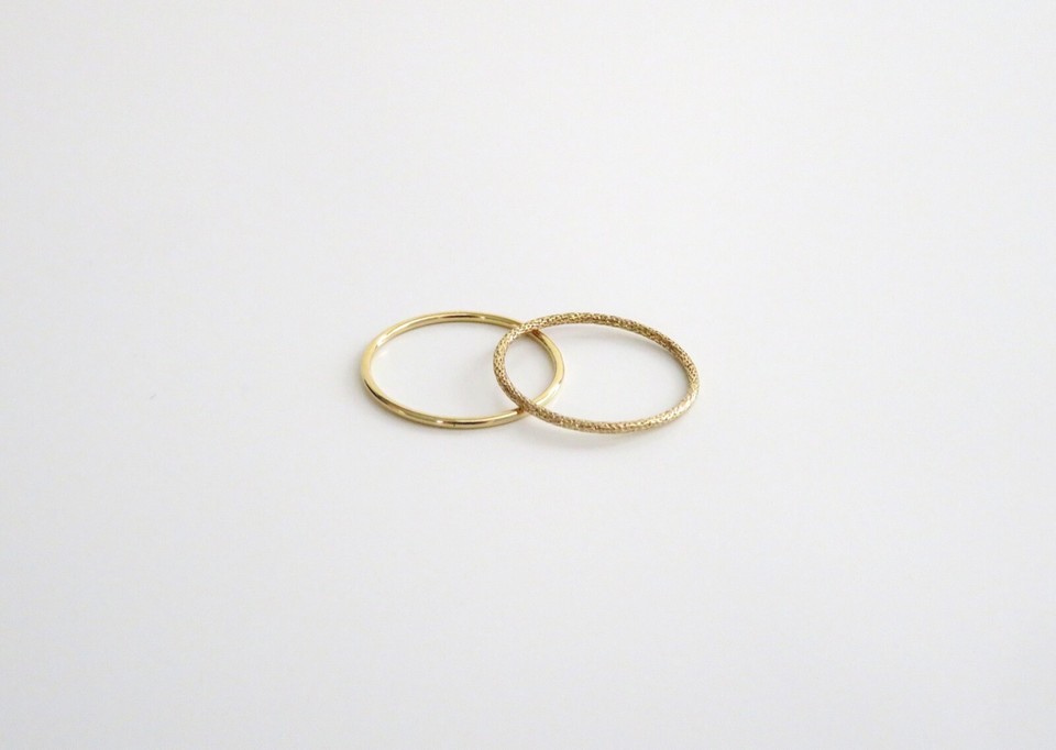 Thin Gold Ring, Gold Ring, Gold Ring Set, Gold Stack Ring, Simple Gold ...