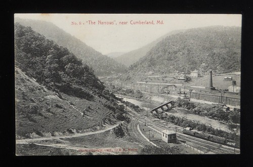 1908 The Narrows Braddock Road Series Railroad Old Gondola Cars ...
