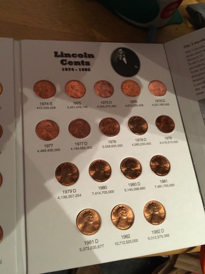 1959 - 1982 Complete BU Lincoln Cent Set in Full Color Coin Folder | eBay