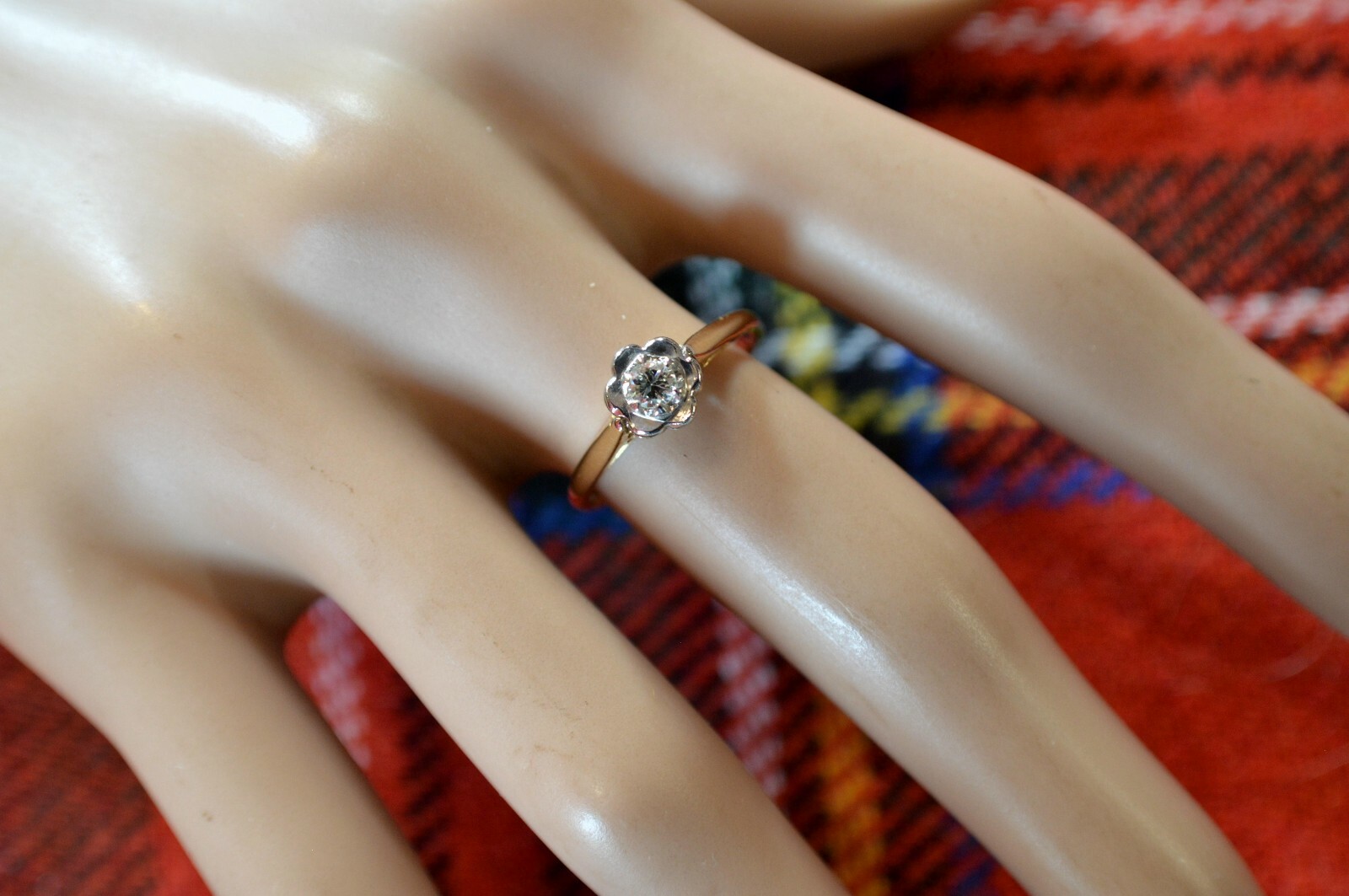 18 ct GOLD second hand diamond solitaire ring | eBay UK