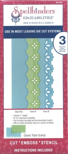 Spellbinders Edgeabilities Die Set of 3 - Classic Triple Scallop E8-003 | eBay