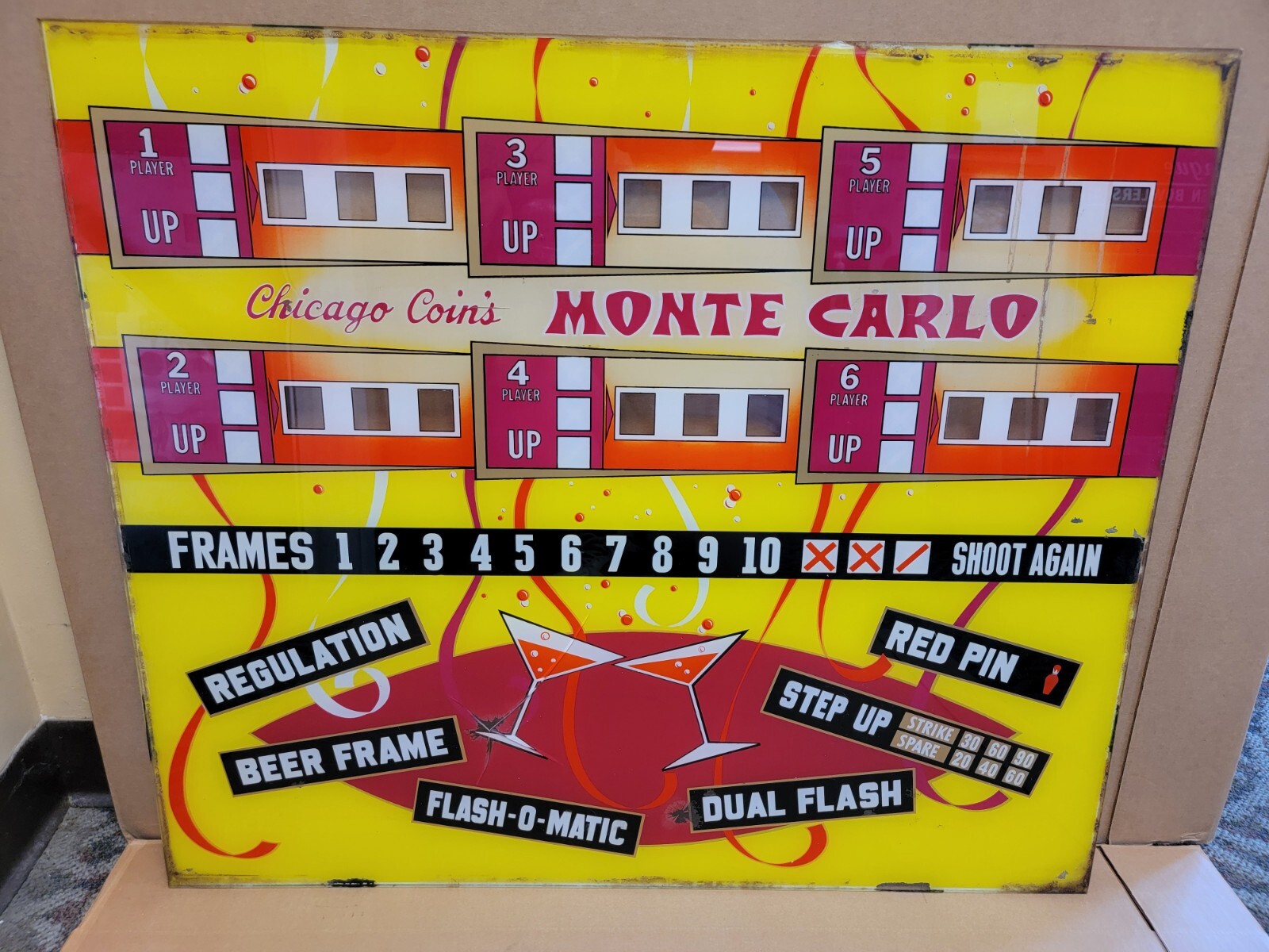 Original 1971 Chicago Coin Monte Carlo Ball Bowler Bowling Machine ...