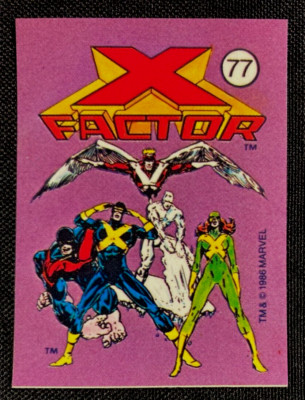 1986 VERY RARE marvel sticker card COMPLETE SET BREAK X Factor #77 MINT ...