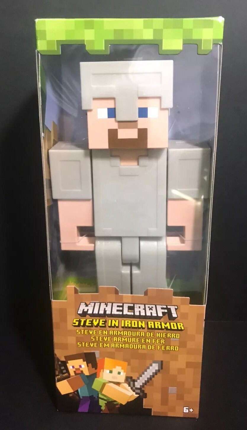 Minecraft Steve in Iron Armor 8.5 Inch Action Figure LIMITED EDITION | eBay