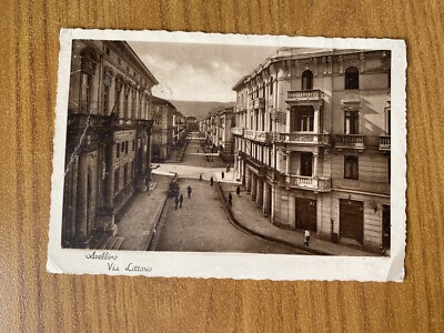 Postcard Avellino Via Littorio Travelled BC | eBay