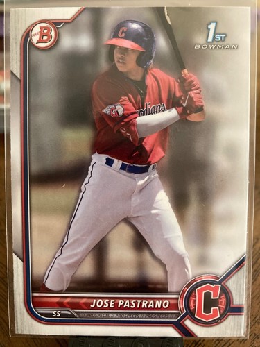 JOSE PASTRANO ROOKIE 2022 1st Bowman Prospect Cleveland Guardians #BP ...