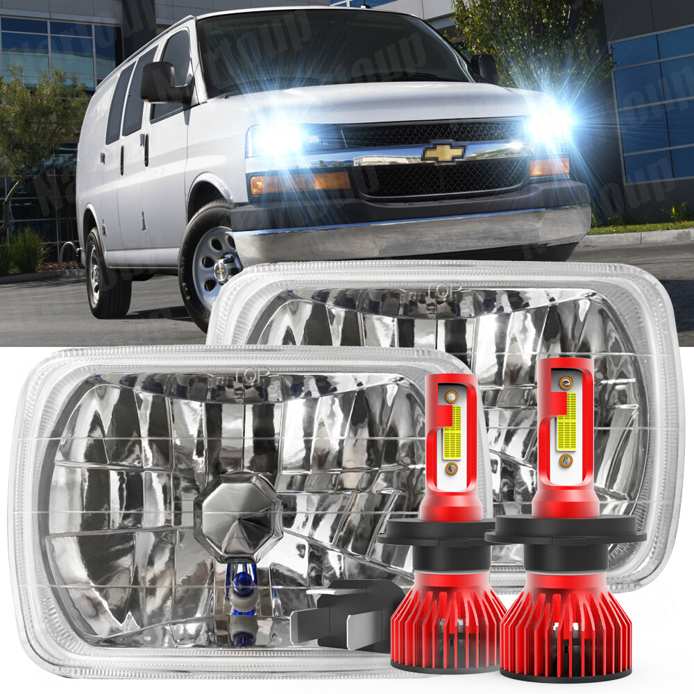 5x7 7x6" LED Headlight Hi/Lo Beam For Chevrolet Express 1500 2500 3500 ...