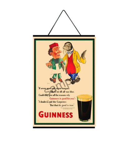 Vintage GUINNESS Poster Toucan Alcohol Beer Drink Funny Animals Advert ...