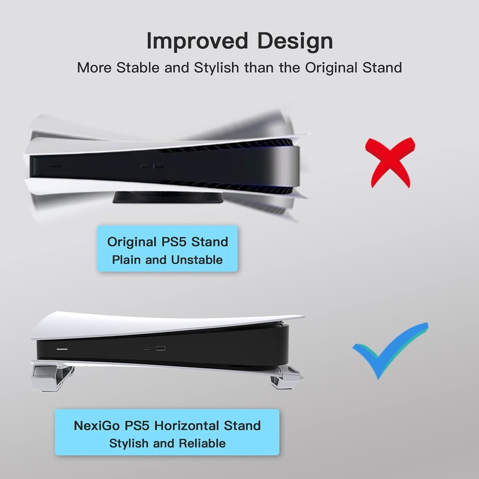 PS5 Accessories Horizontal Stand, [Minimalist Design], PS5 Base Stand ...