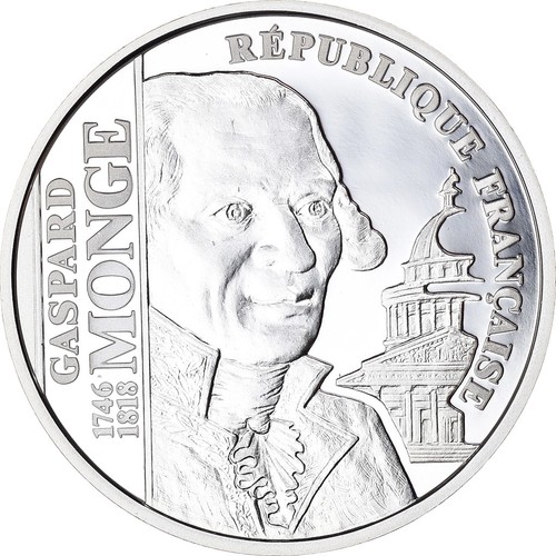 [#184937] Coin, France, Gaspard MONGE, 100 Francs, 1998, Proof, MS, Sil ...