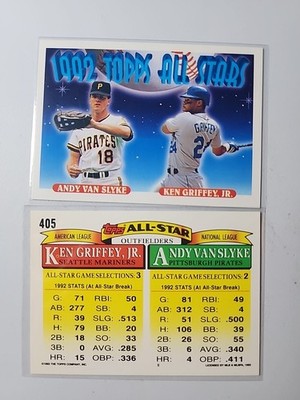 KEN GRIFFEY JR. - 1993 Topps Baseball - TOPPS ALL-STARS #405 - MARINERS ...