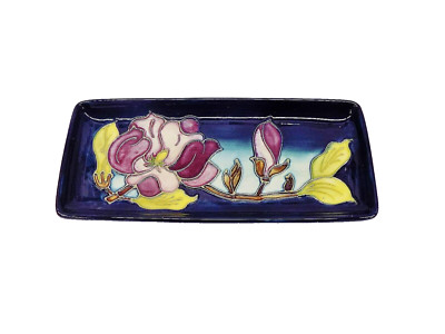 Lovely Vintage Moorcroft English Pottery Floral Decorated Cobalt Pen ...