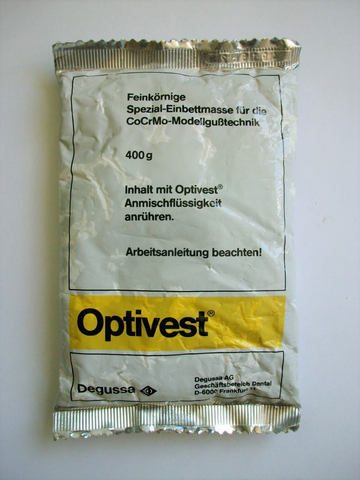 Optivest Degussa investing compound for duplicate models and casting ...