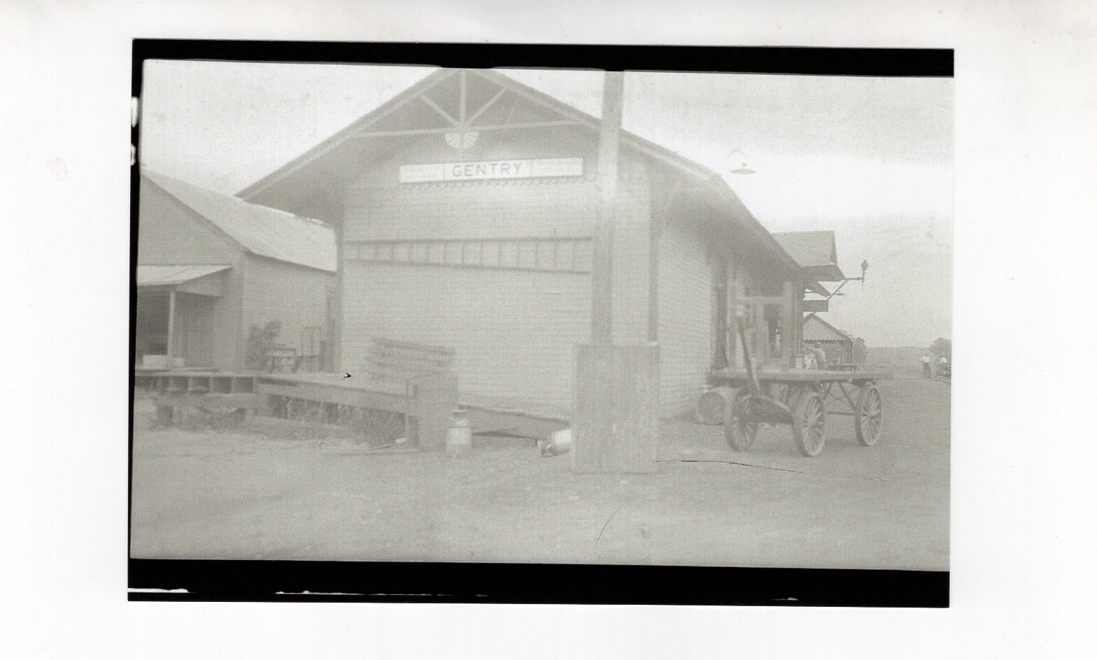 4x6 photo, Kansas City Southern Railroad Depot, Gentry, Arkansas. Circa ...