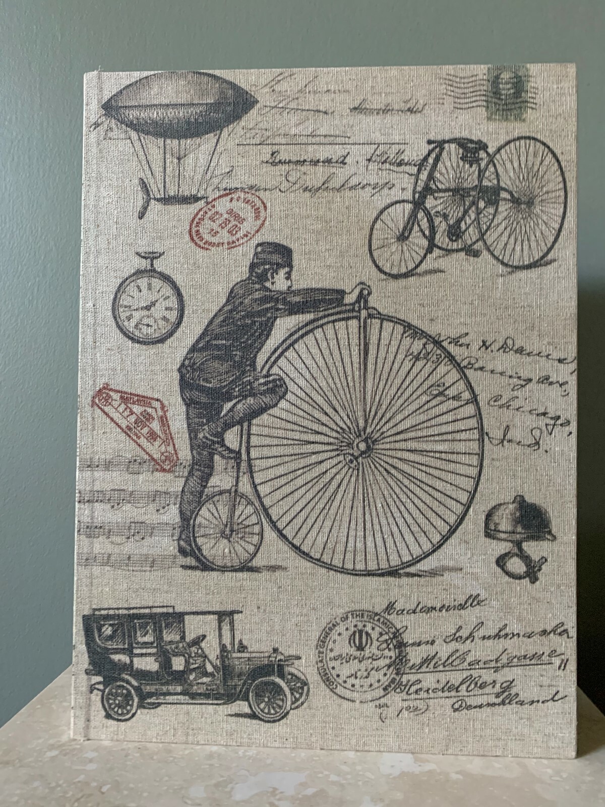 Set of 3 Wooden Canvas Nesting Book Boxes Three Hands 13 x 9.5,10.3 x 7 ...