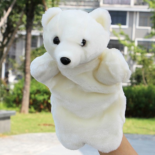 Polar Bear Hand Puppet Animal Hand Puppet Cute Interactive for Kids ...